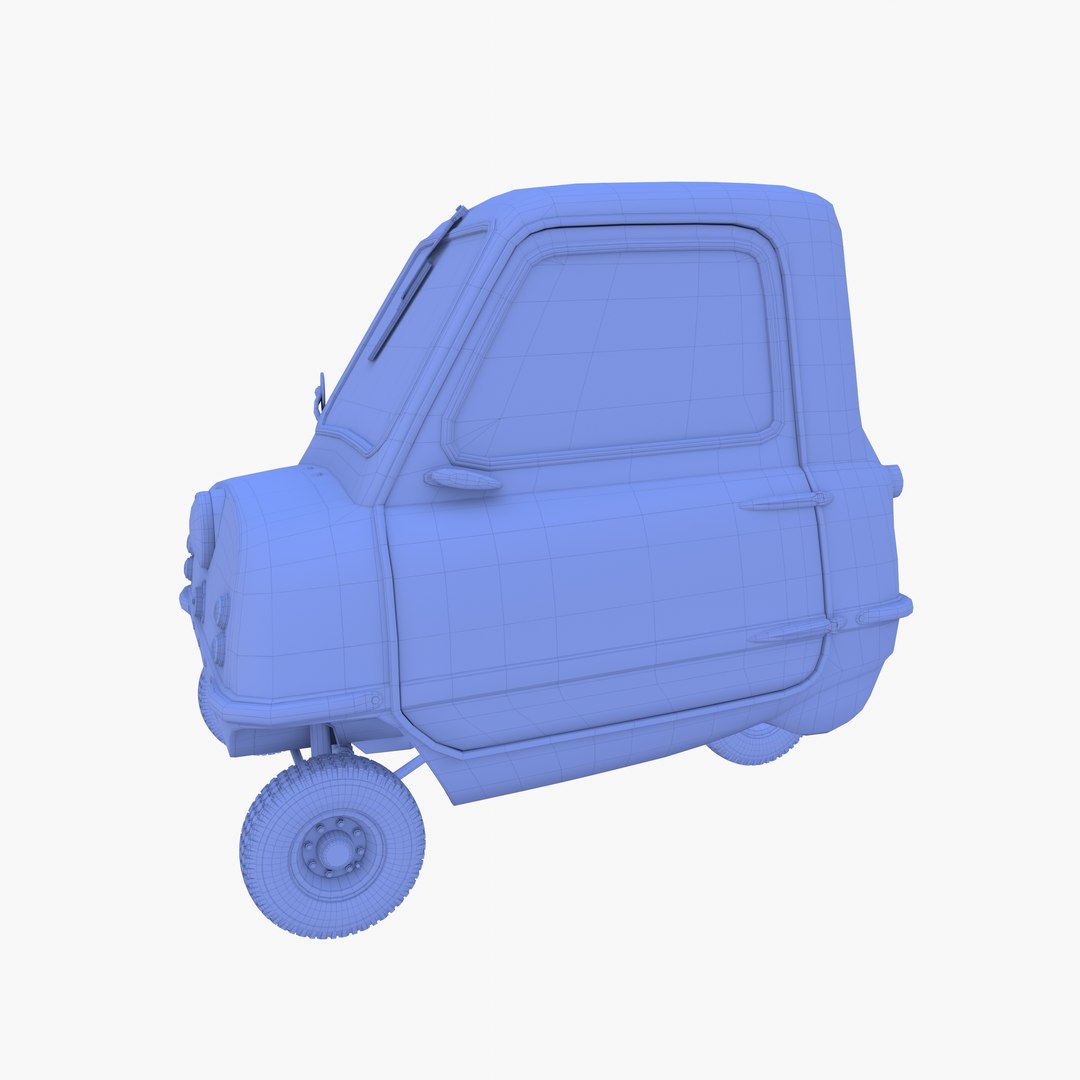 3D Peel P50 Blue With Chassis Model - TurboSquid 1786770