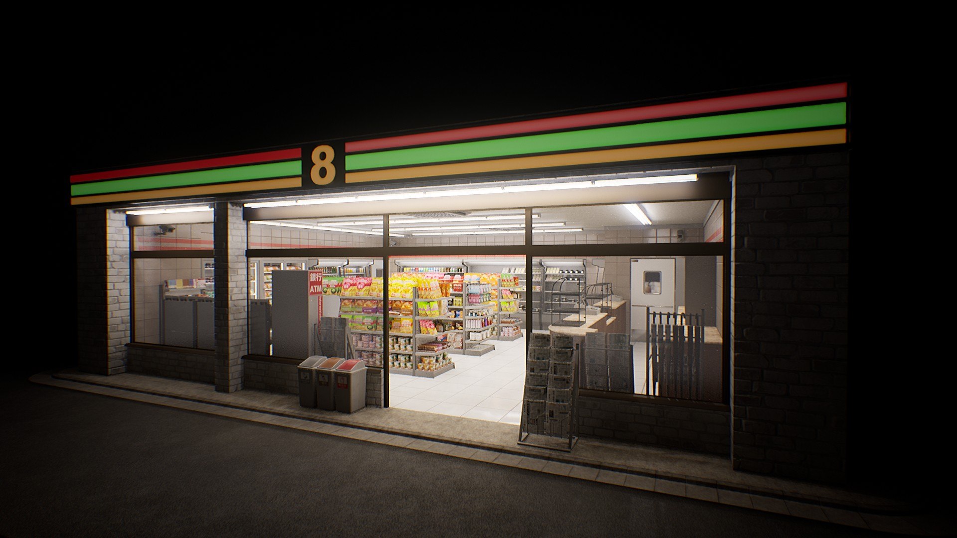 3D Japanese Convenience Store Model - TurboSquid 2137396