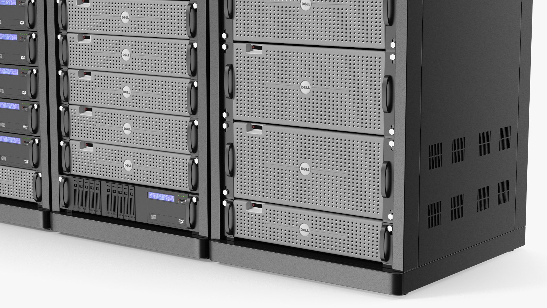 Server Rack Cabinet Array Model - TurboSquid 2279353