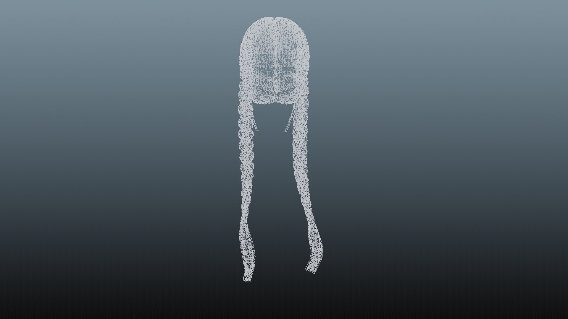 Female Braid Hair Low Poly 4 Colors 3D Model - TurboSquid 2129390