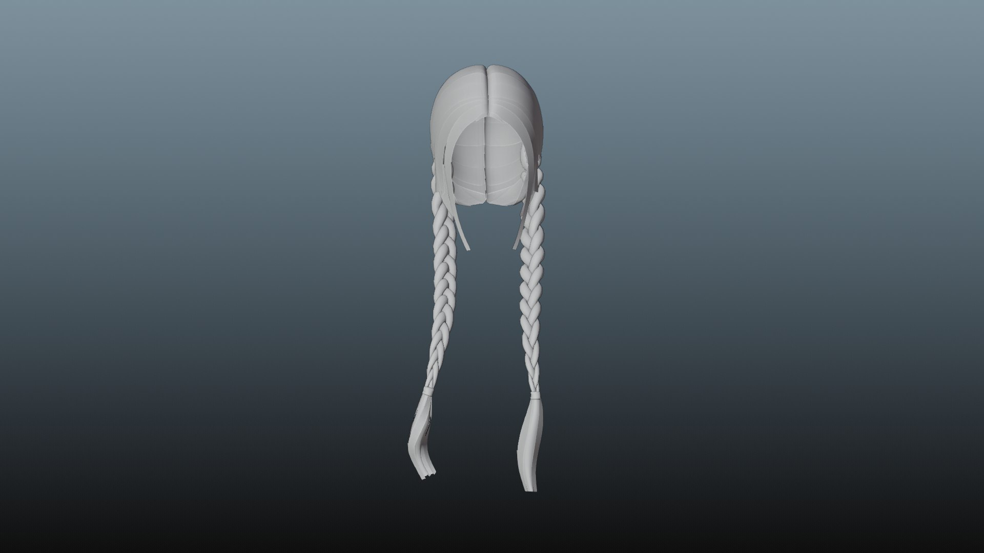 Female Braid Hair Low Poly 4 Colors 3D Model - TurboSquid 2129390