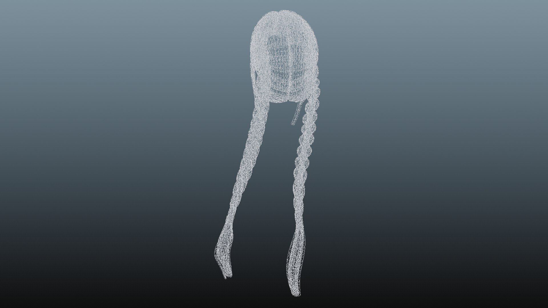 Female Braid Hair Low Poly 4 Colors 3D Model - TurboSquid 2129390