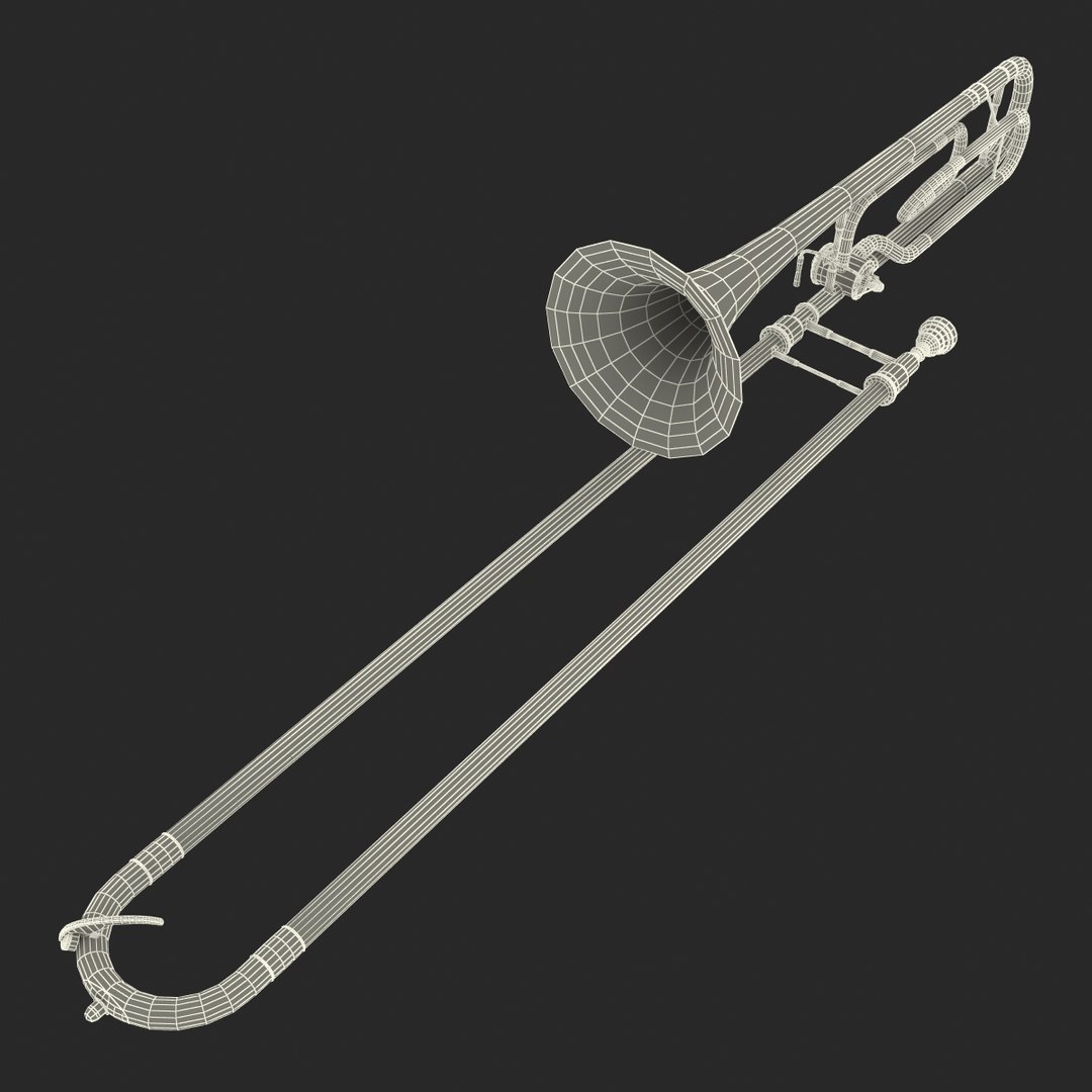 3d trombone silver