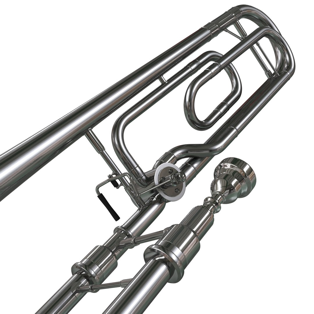 3d trombone silver