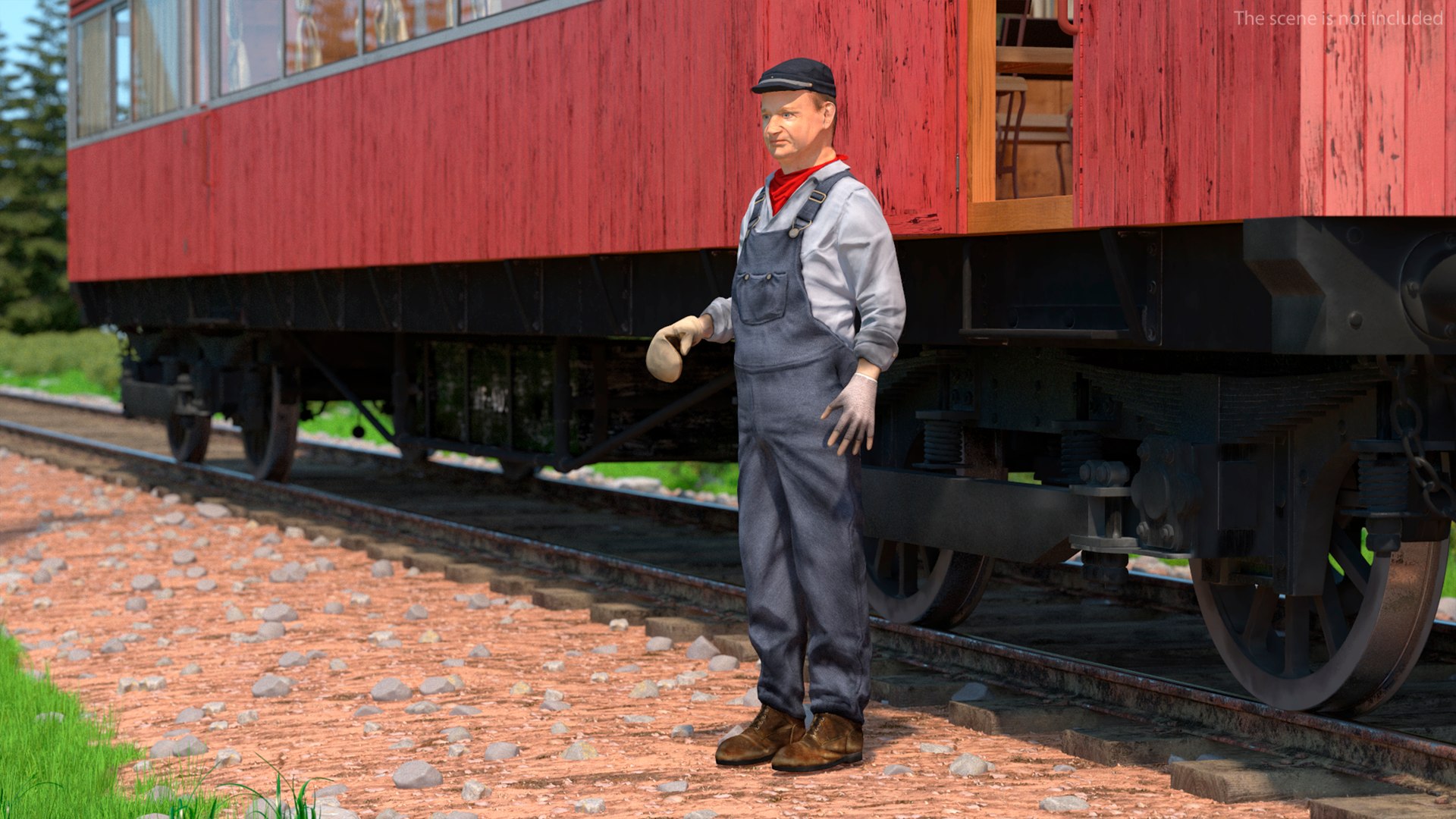 Train Conductor Character Rigged For Maya 3D Model - TurboSquid 2230224