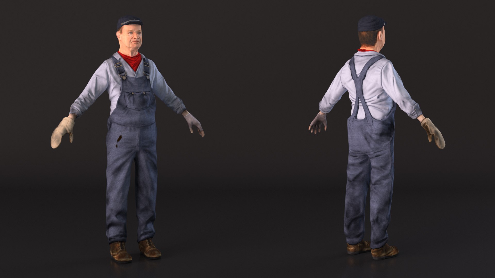 Train Conductor Character Rigged For Maya 3D Model - TurboSquid 2230224