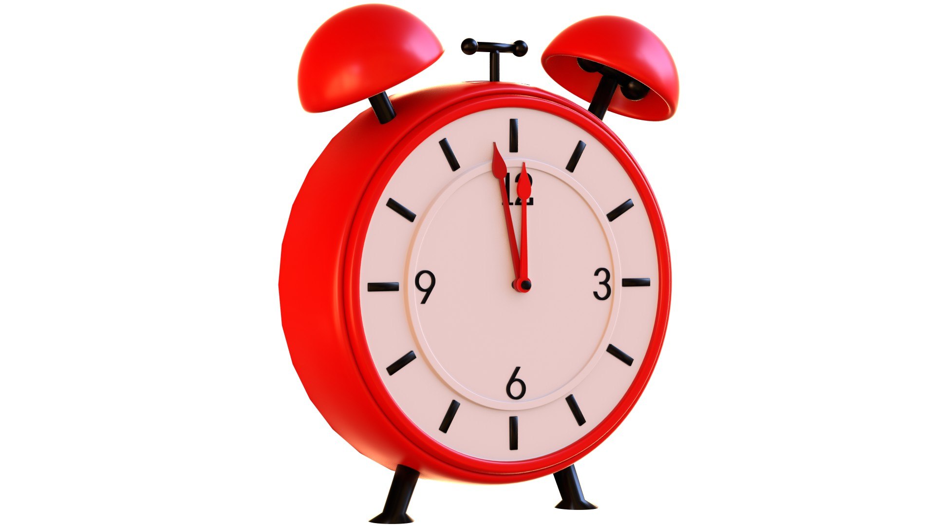 Cartoon Desk Clock Model - TurboSquid 2135291