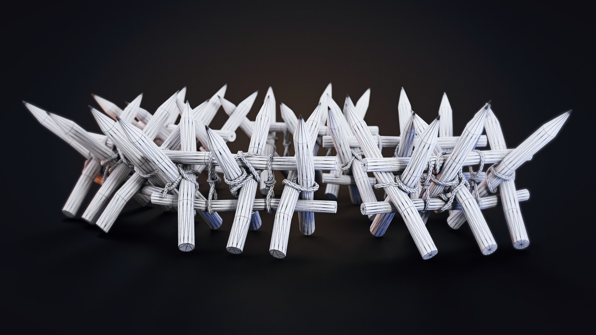 3D Wooden Stakes - TurboSquid 1654139