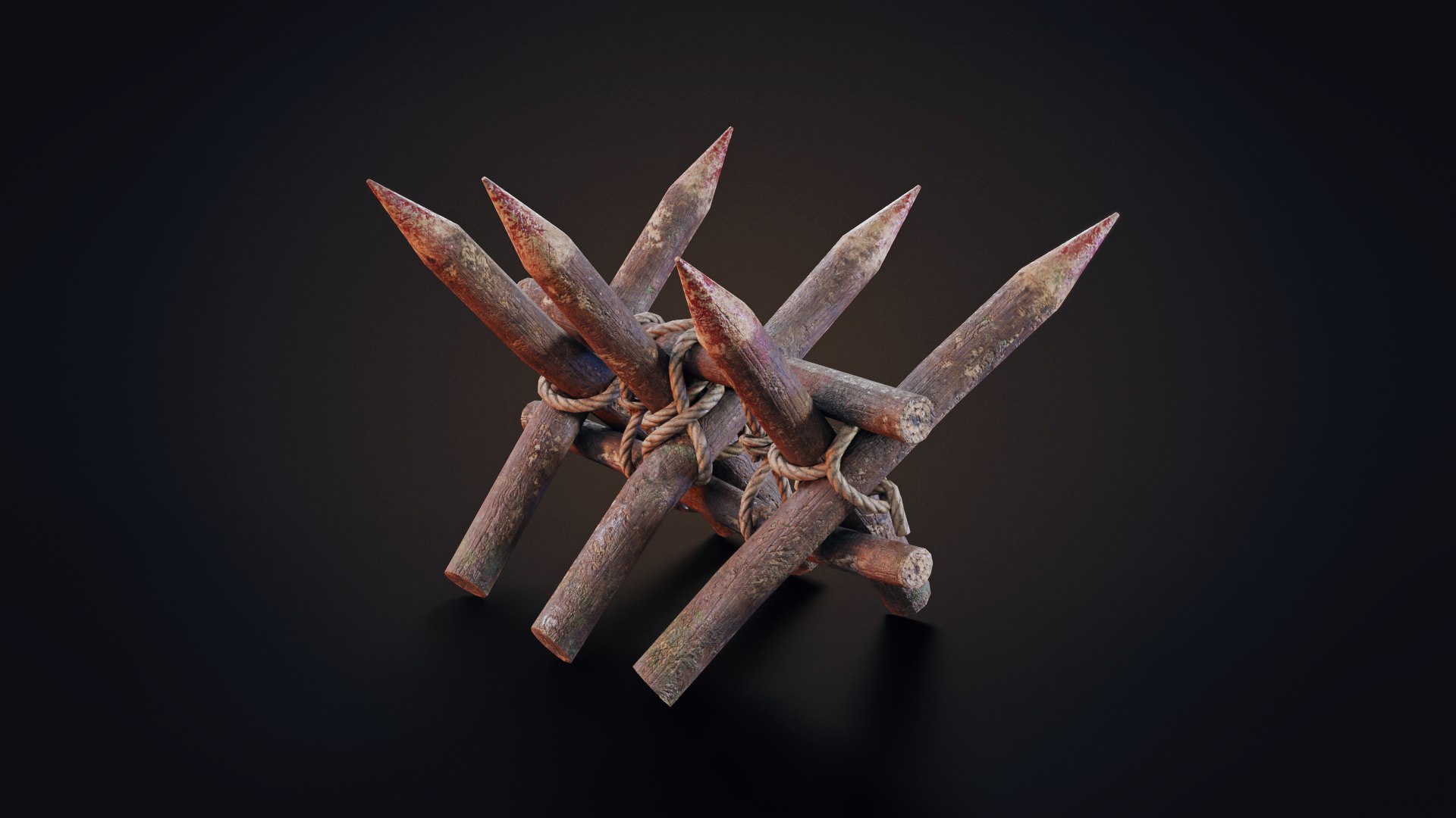 3D Wooden Stakes - TurboSquid 1654139