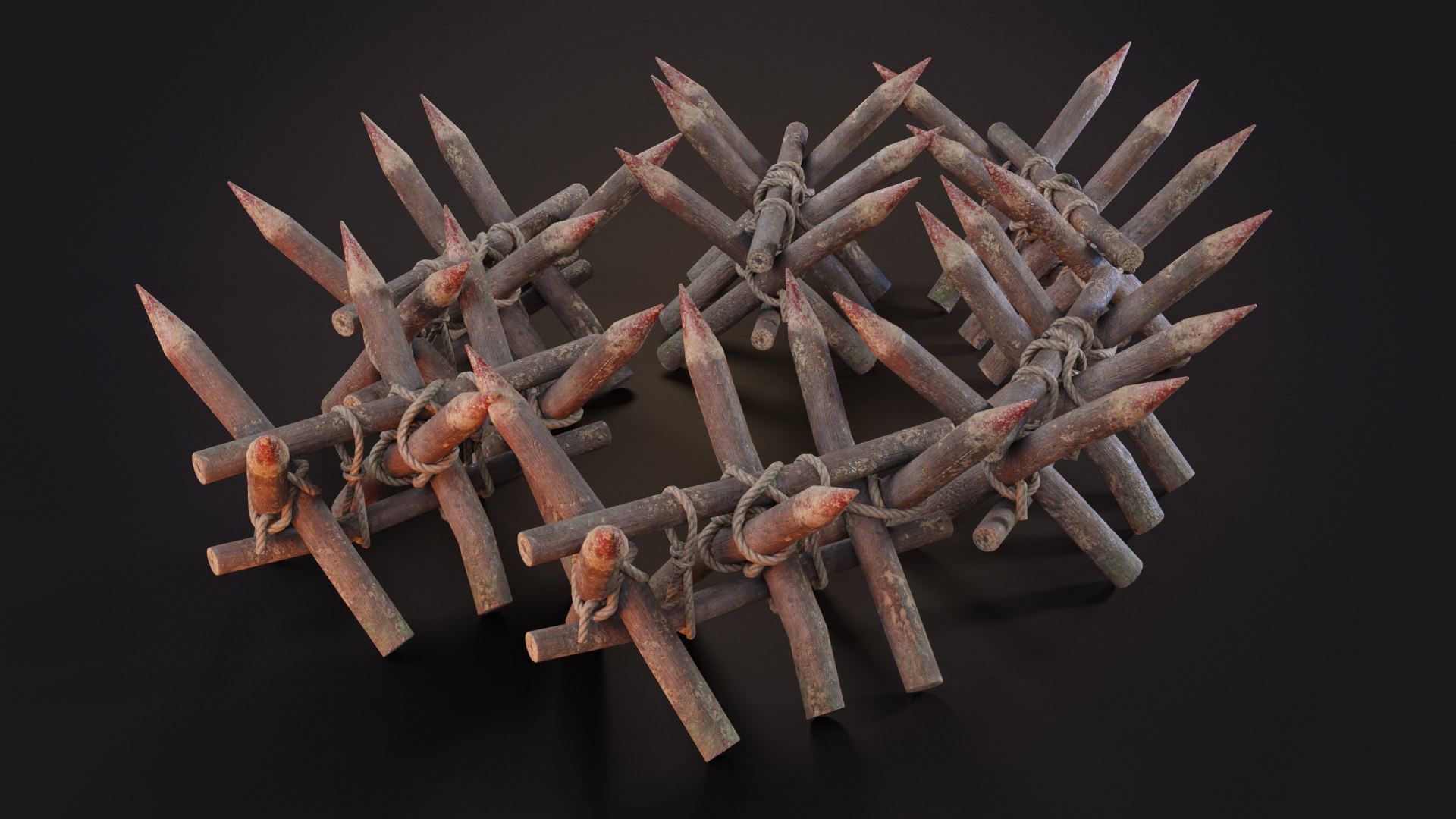 3D Wooden Stakes - TurboSquid 1654139