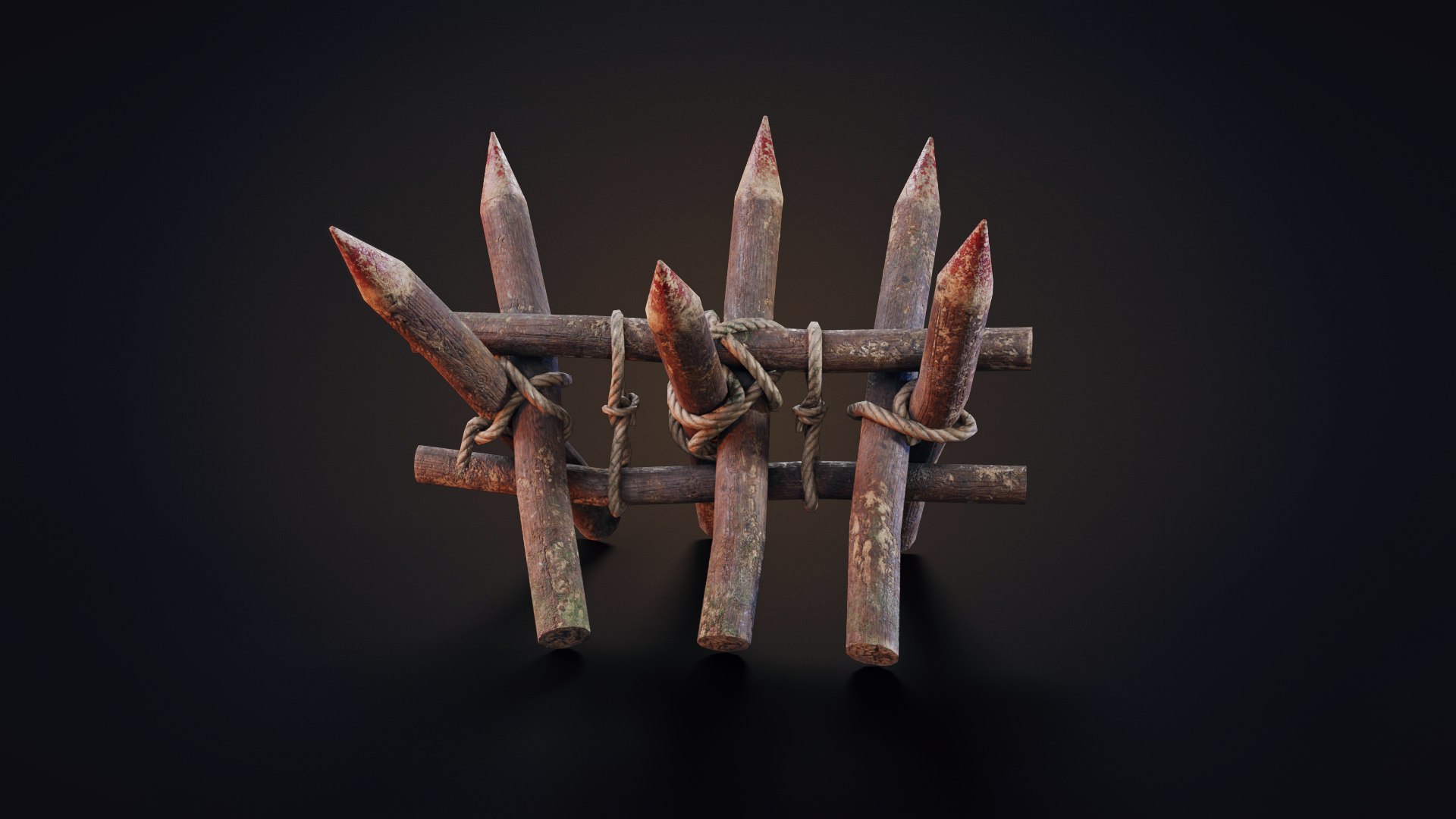 3D Wooden Stakes - TurboSquid 1654139