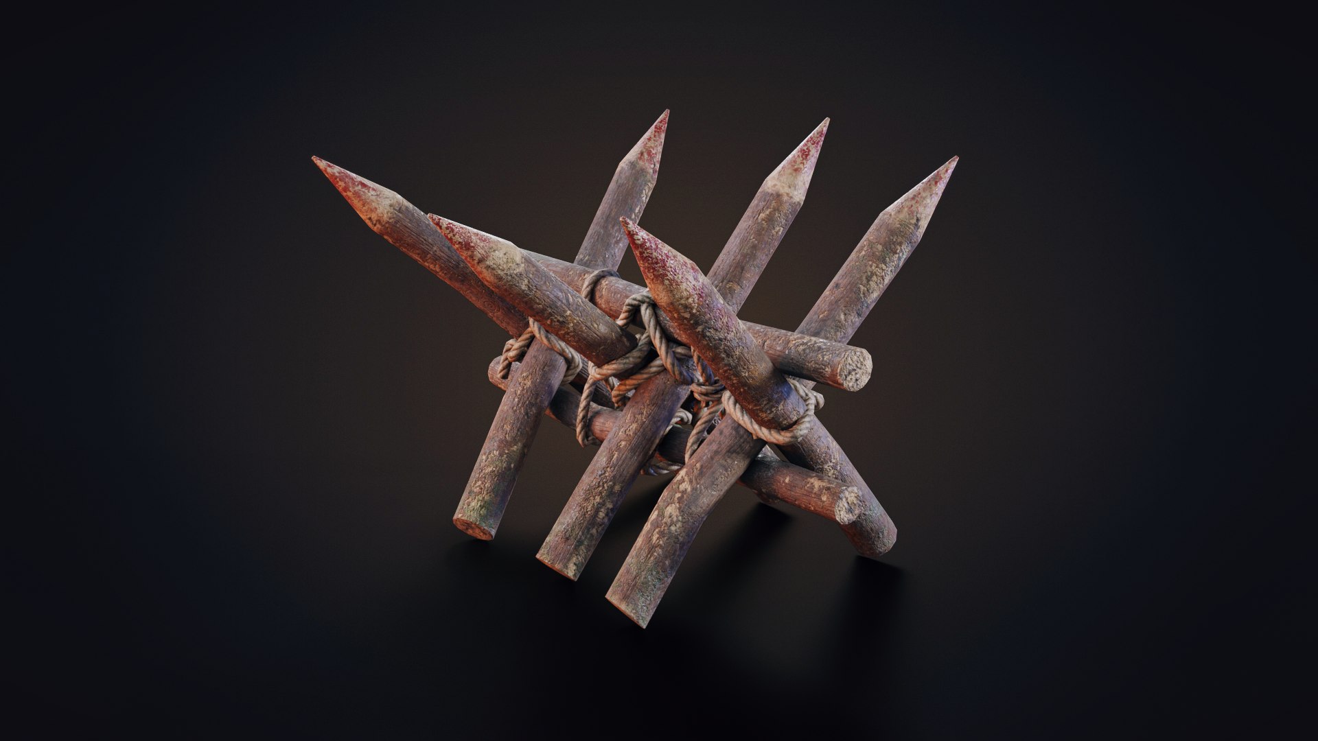 3D Wooden Stakes - TurboSquid 1654139