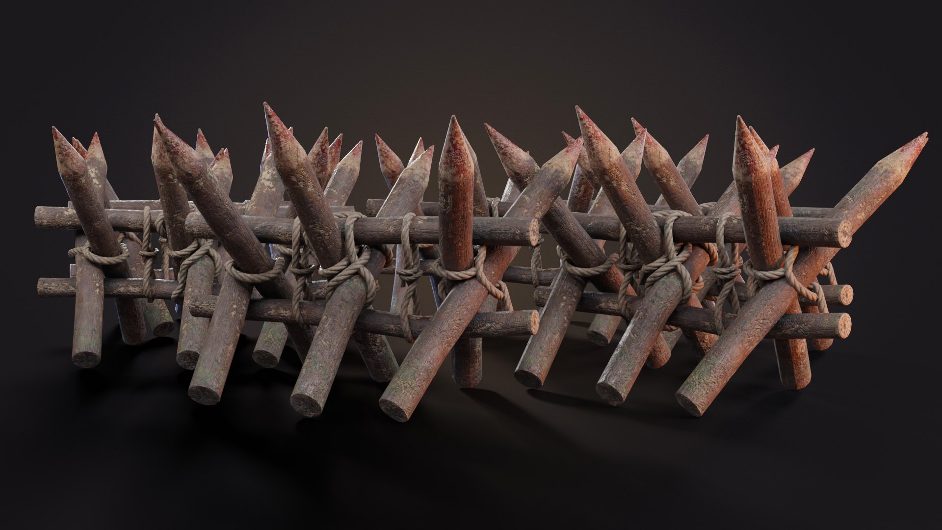 3D Wooden Stakes - TurboSquid 1654139