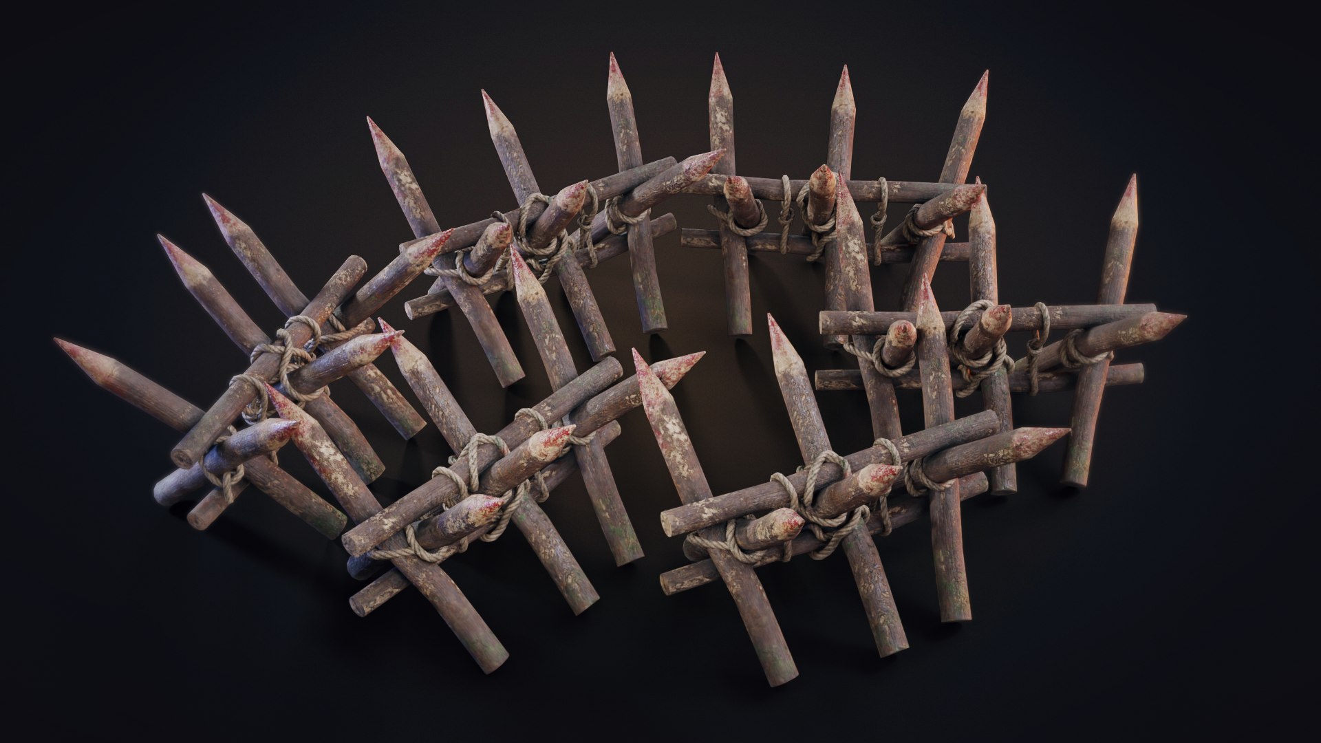 3D Wooden Stakes - TurboSquid 1654139