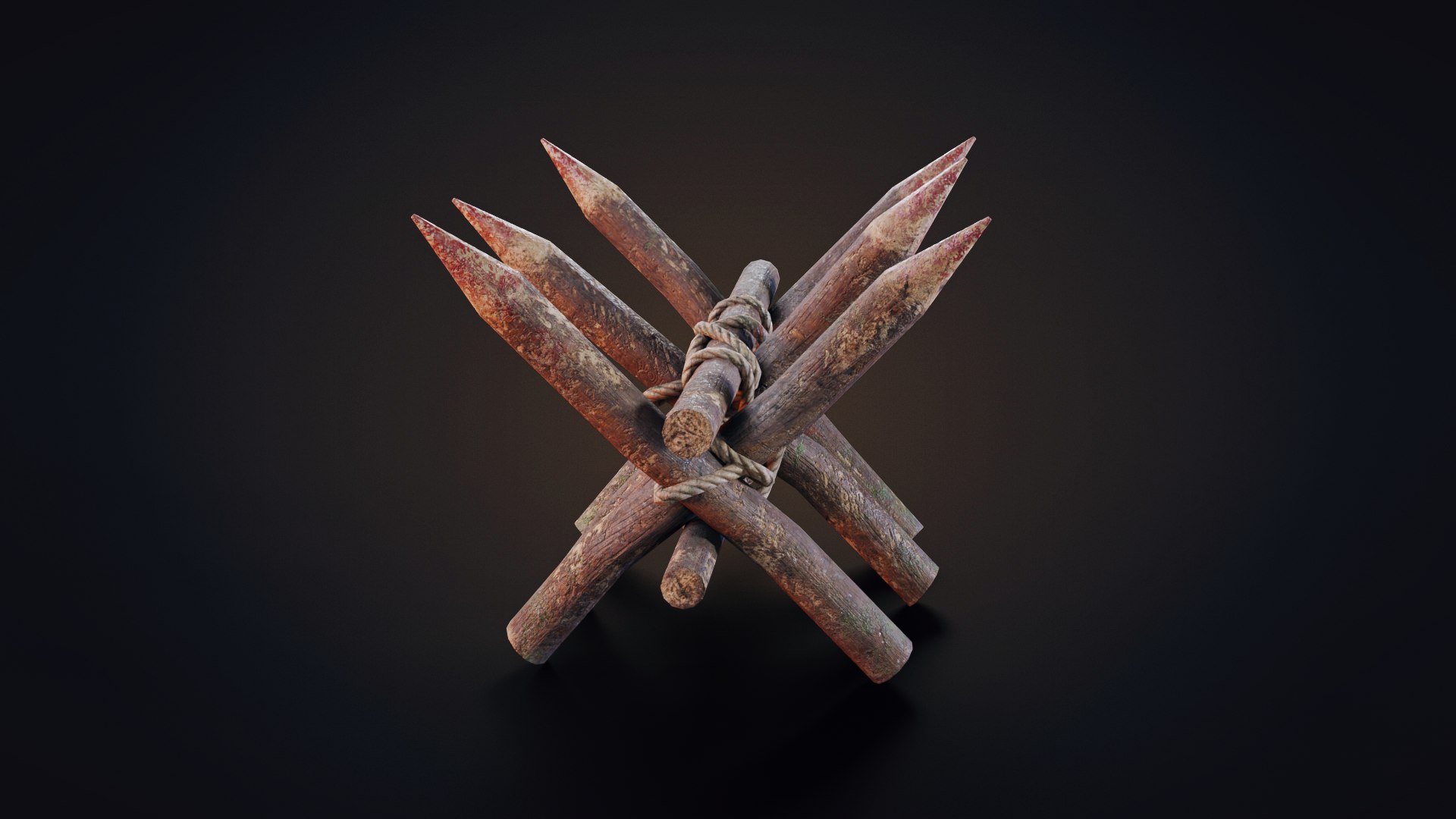 3D Wooden Stakes - TurboSquid 1654139