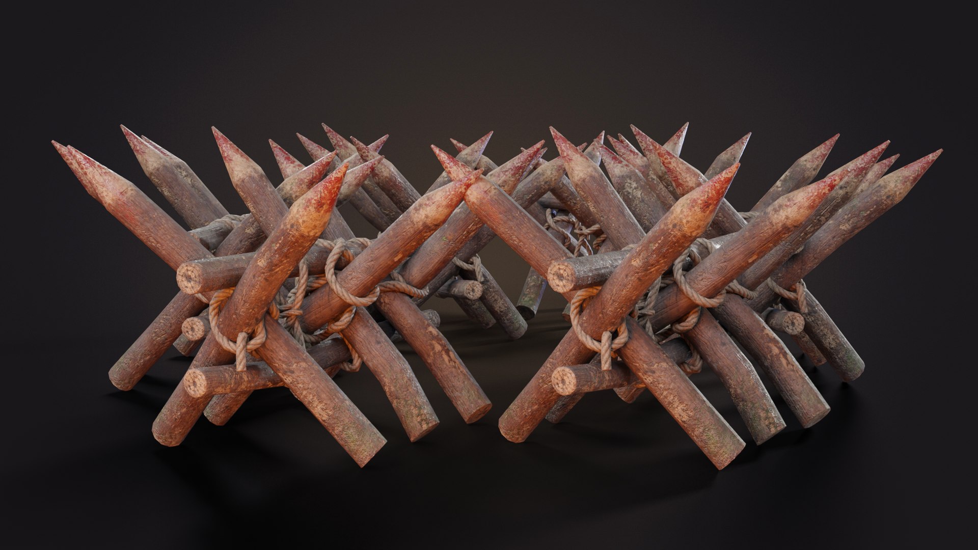 3D Wooden Stakes - TurboSquid 1654139