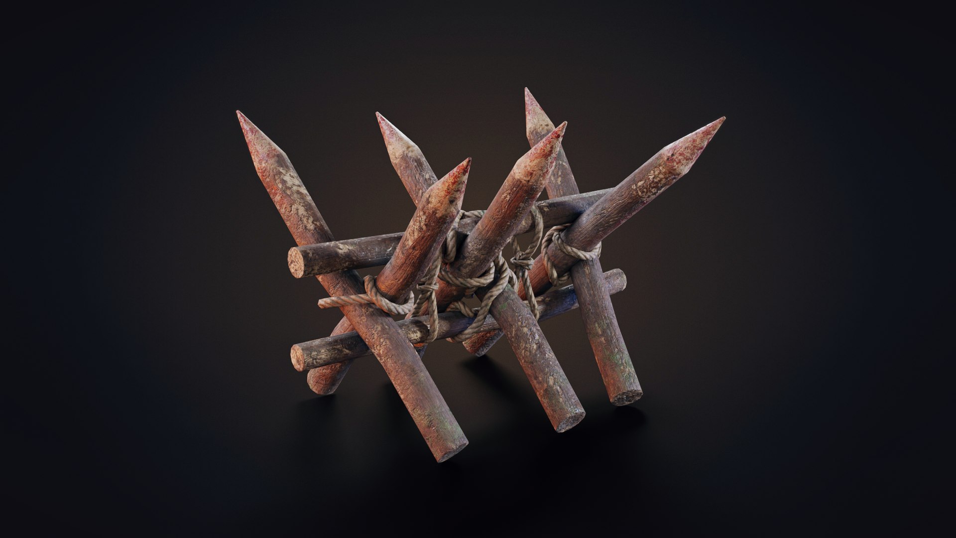 3D Wooden Stakes - TurboSquid 1654139