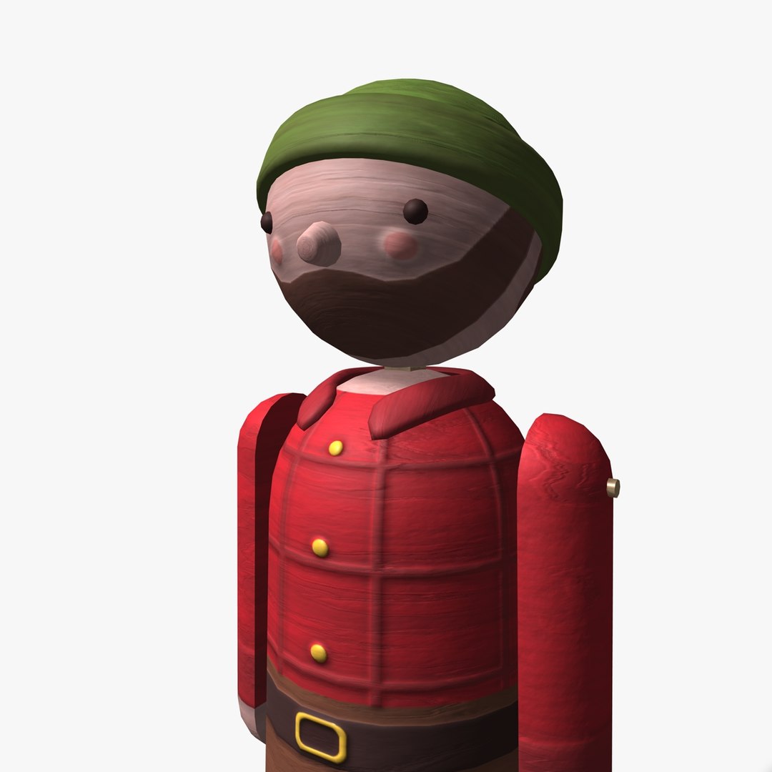3d Model Wooden Toy Characters