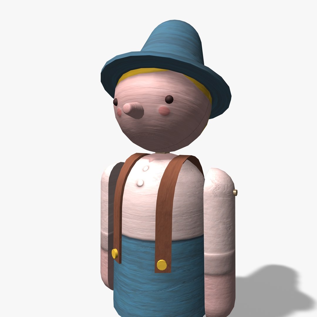 3d Model Wooden Toy Characters