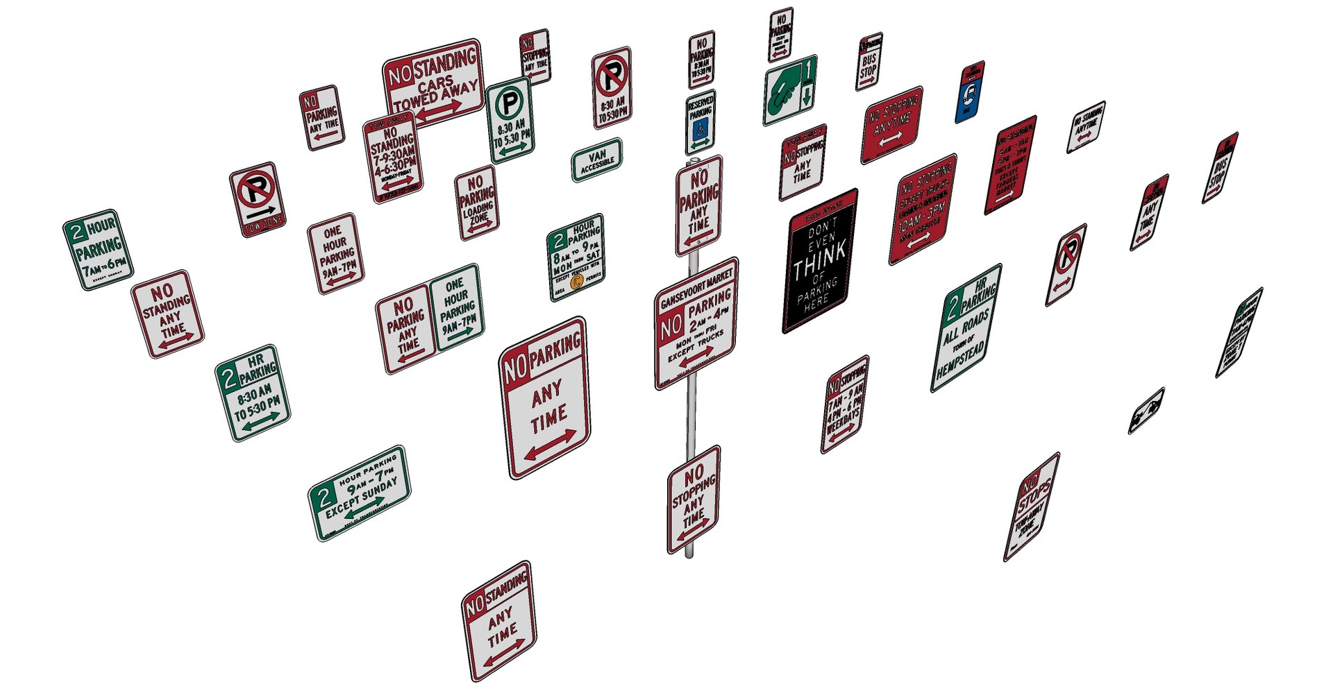 Road Sign R7 Series 3D Model - TurboSquid 1383179