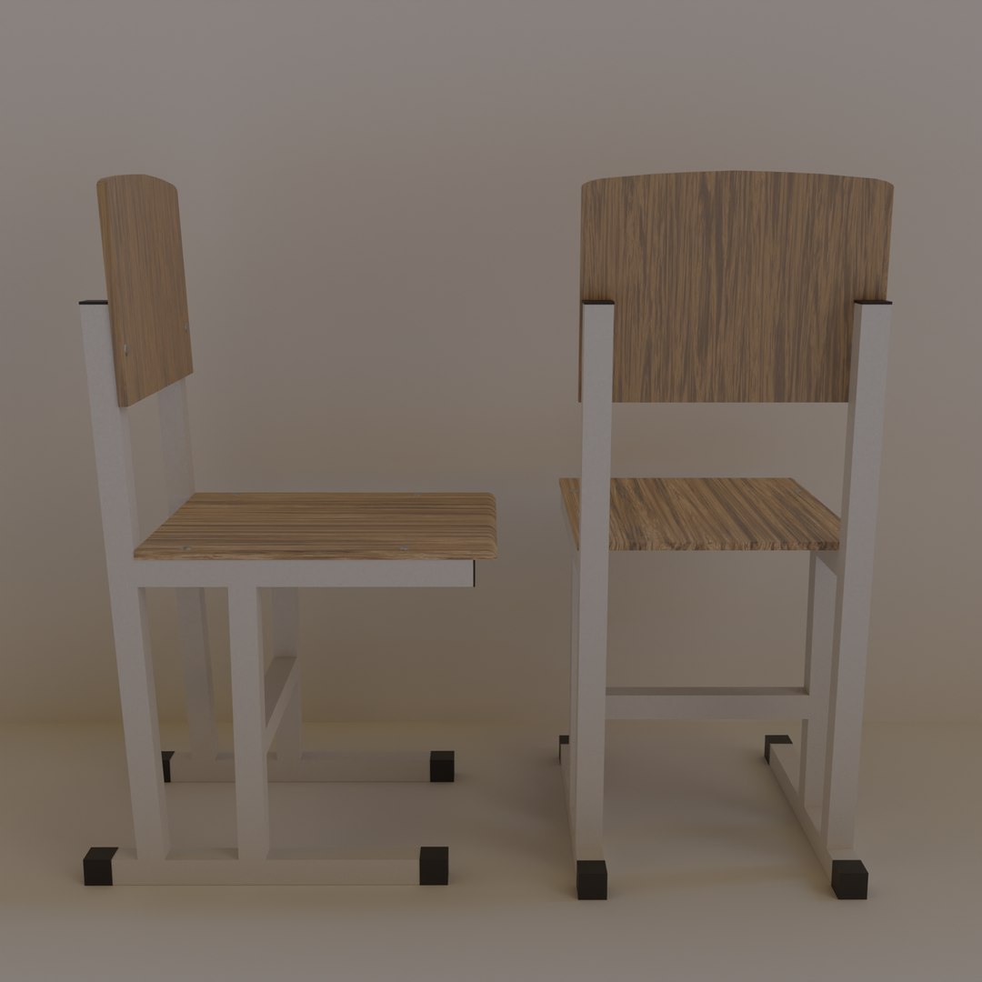 3D School Chair Model - TurboSquid 1912316