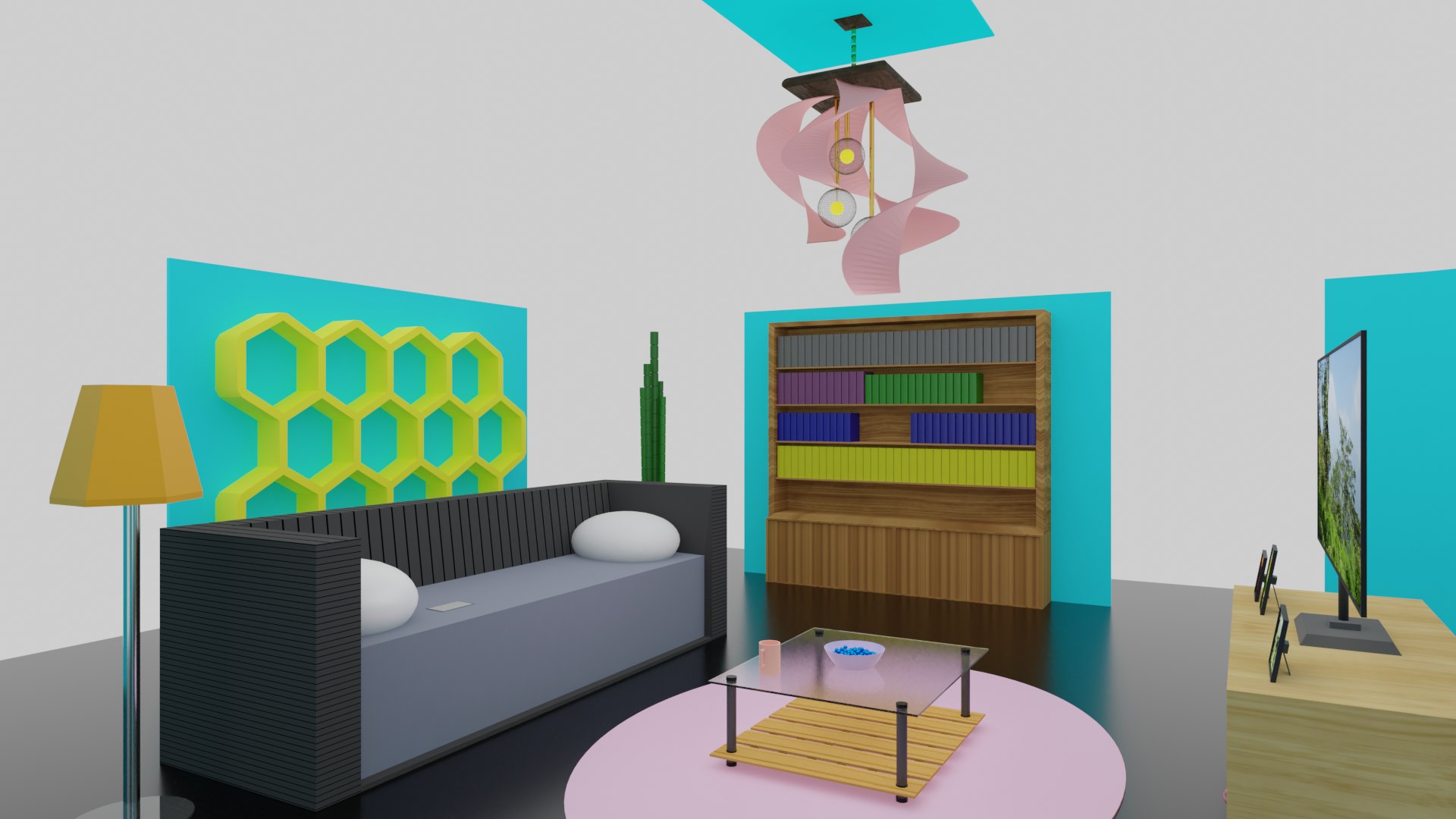 Living Room Low Poly 3D Model 3D model - TurboSquid 1945131