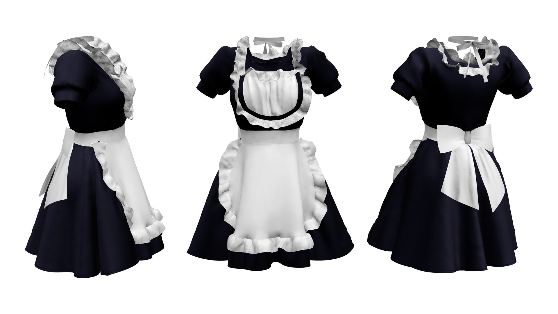 3D Maid Outfit Model - TurboSquid 1832025