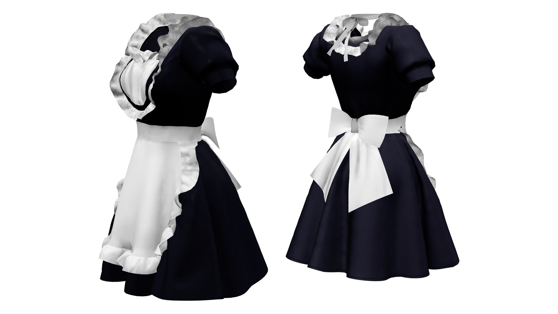 3D Maid Outfit Model - TurboSquid 1832025