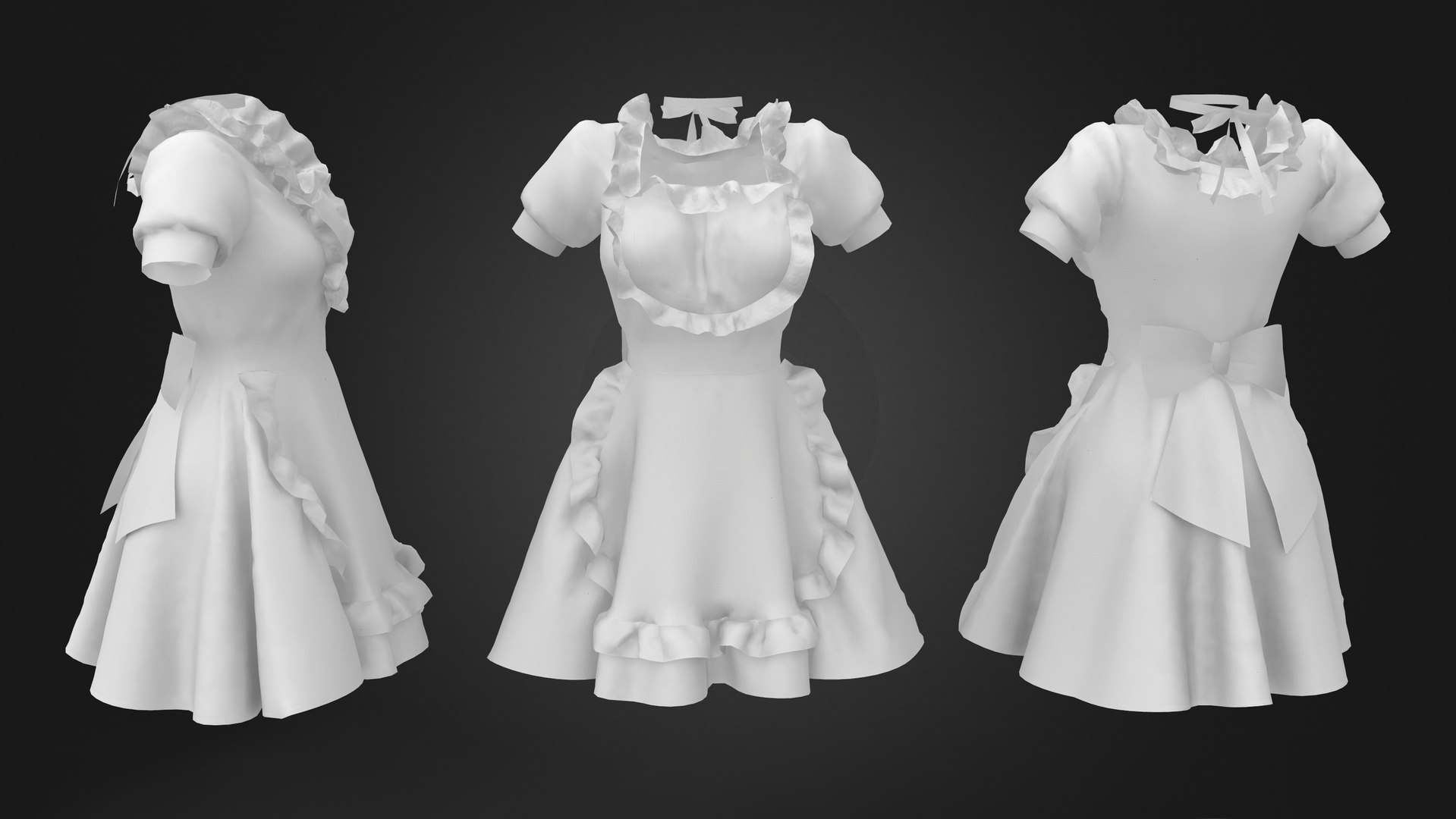 3D Maid Outfit Model - TurboSquid 1832025