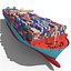 3ds Max Triple E Class Container Ship