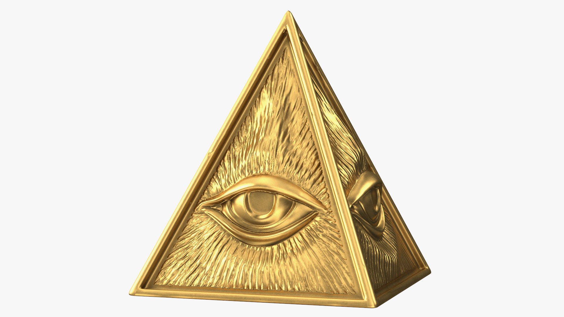 3D Illuminati Pyramid Gold - TurboSquid 1789457