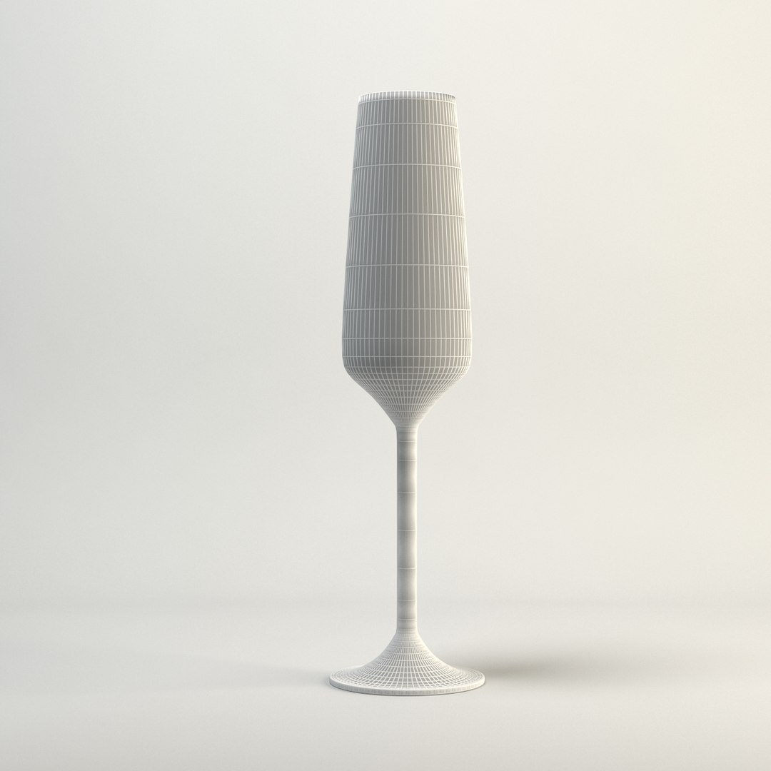 Champagne Glass 3d Model