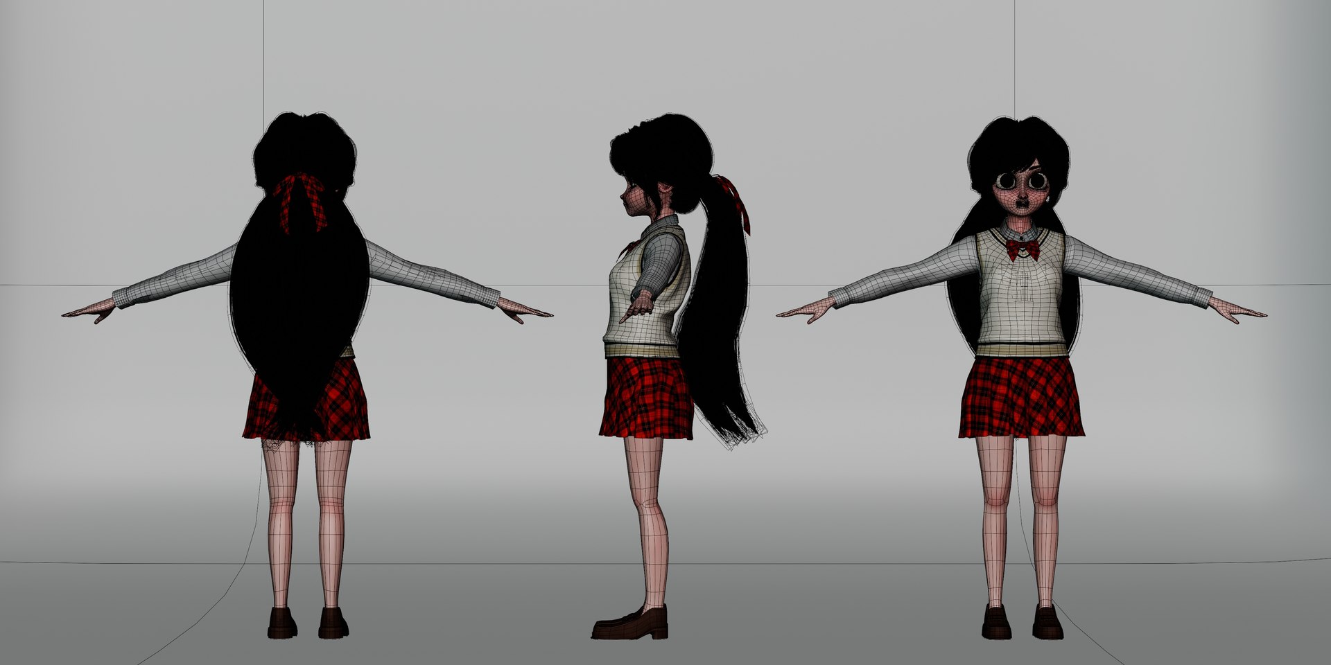 Stylised Female Student 3D Model - TurboSquid 2300216