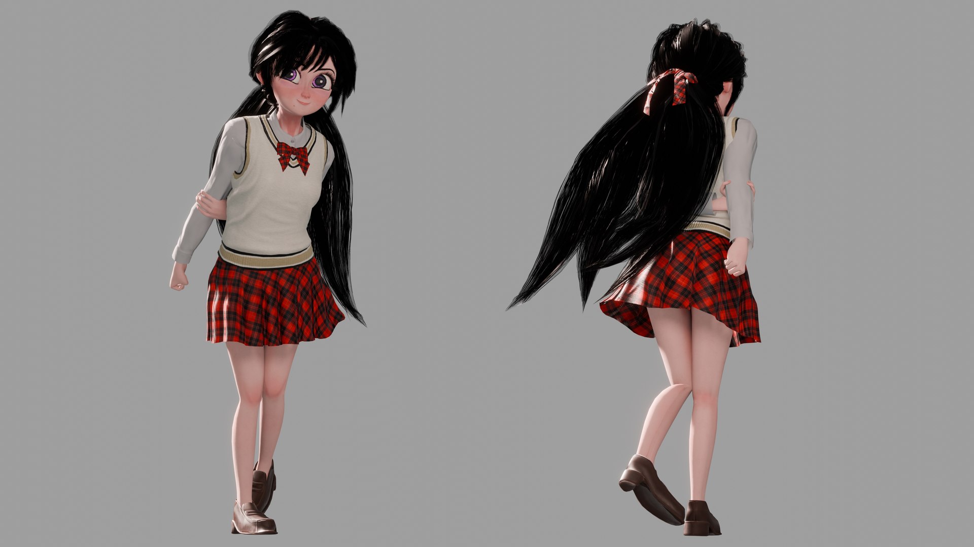 Stylised Female Student 3D Model - TurboSquid 2300216