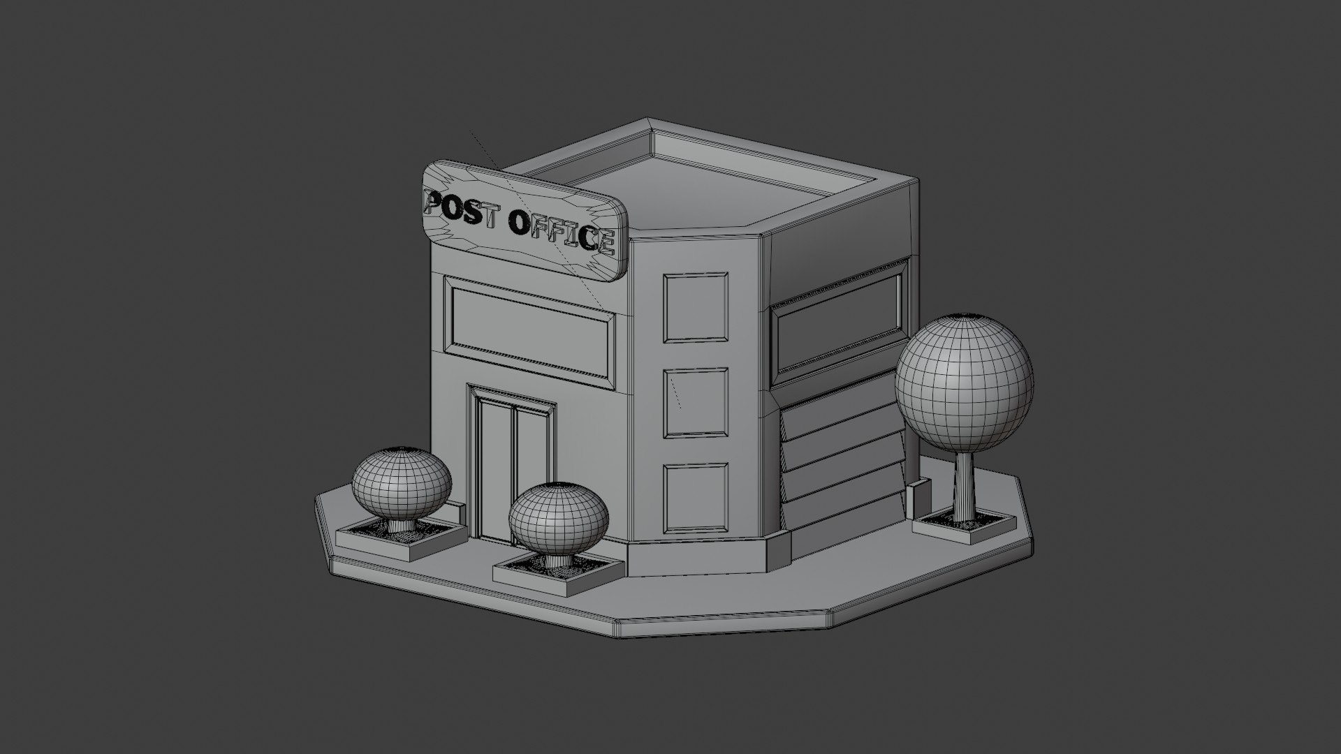 3D Model Post Office 3D Illustration - TurboSquid 2235844