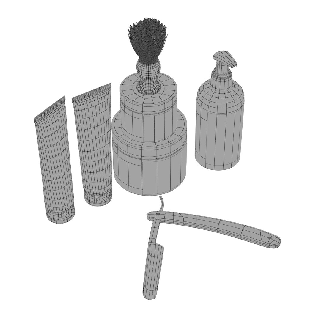 3D Beau Brummell Shaving Set Model - TurboSquid 1426110