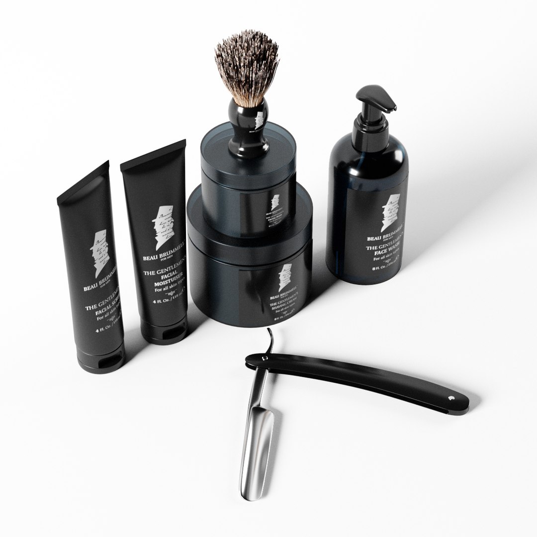 3D Beau Brummell Shaving Set Model - TurboSquid 1426110