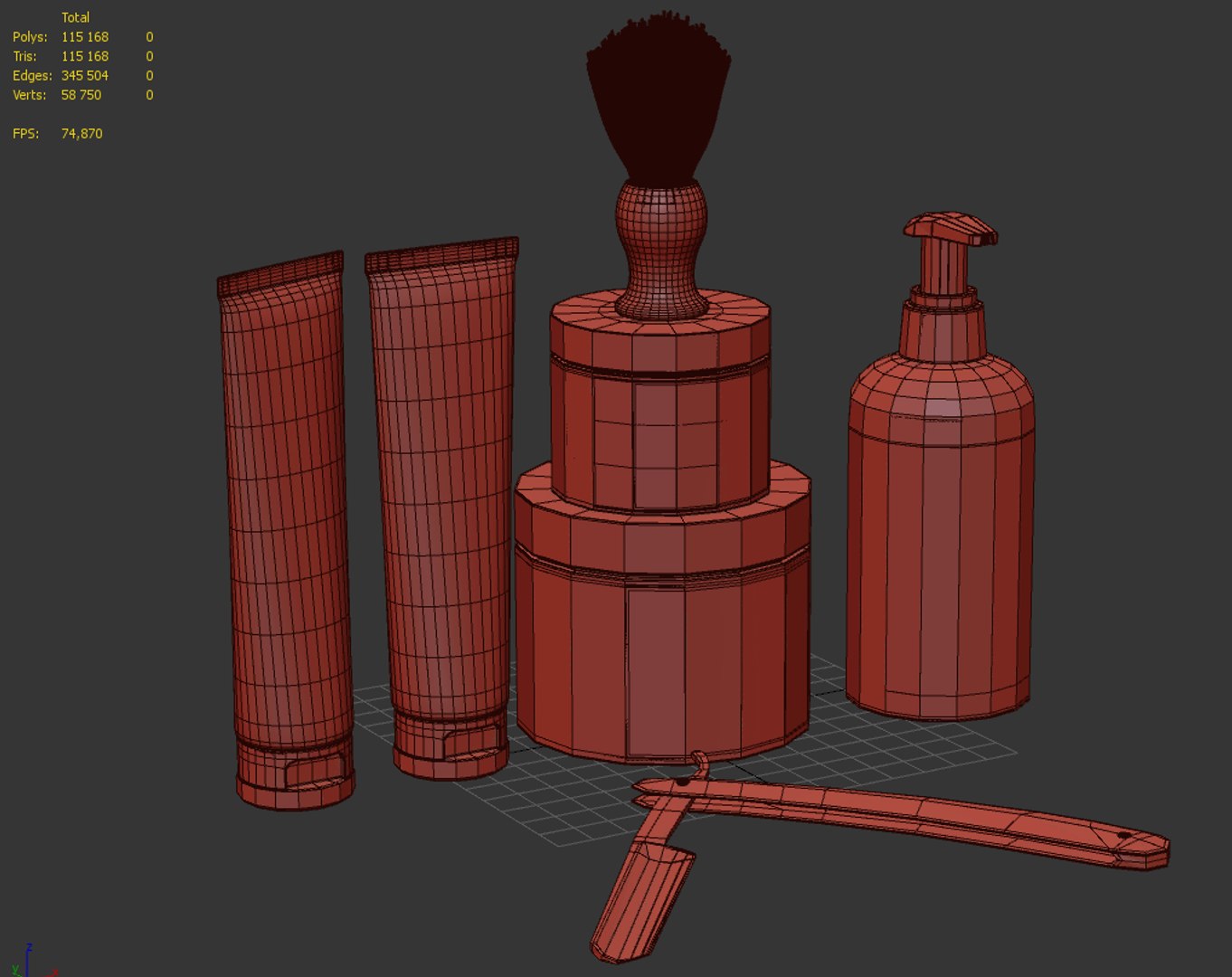 3D Beau Brummell Shaving Set Model - TurboSquid 1426110