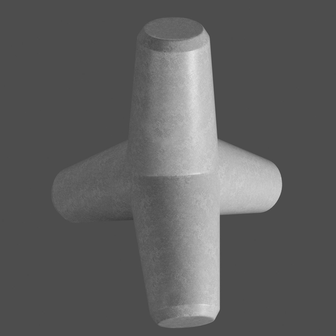 Tetrapod Concrete Structure 3d Model
