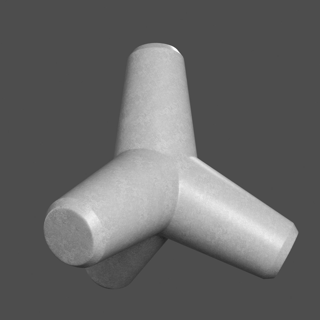 Tetrapod Concrete Structure 3d Model