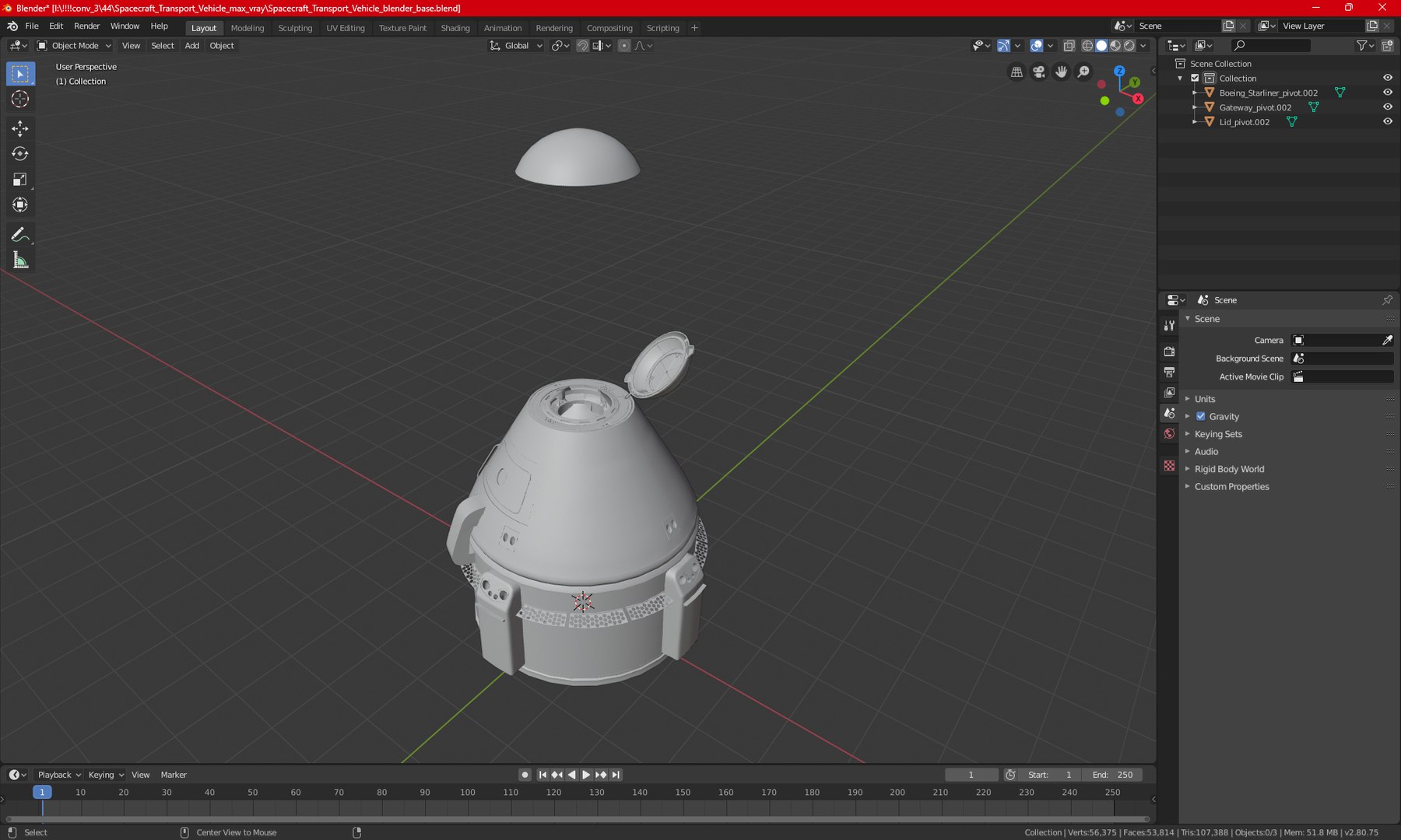 Boeing Starliner Spacecraft With Open Airlock - TurboSquid 2268784