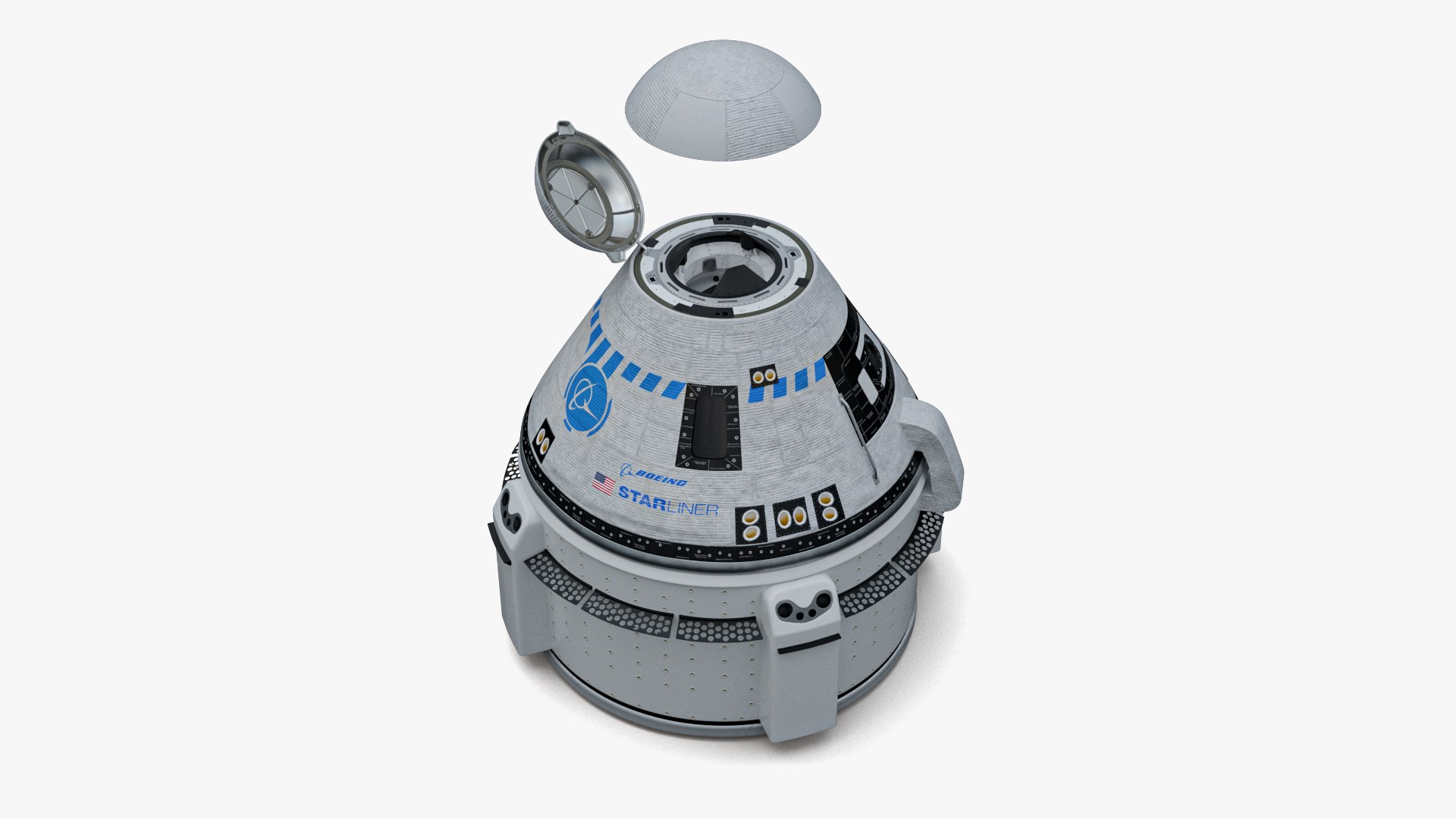 3D Model Boeing Starliner Spacecraft With Open Airlock - TurboSquid 2268784