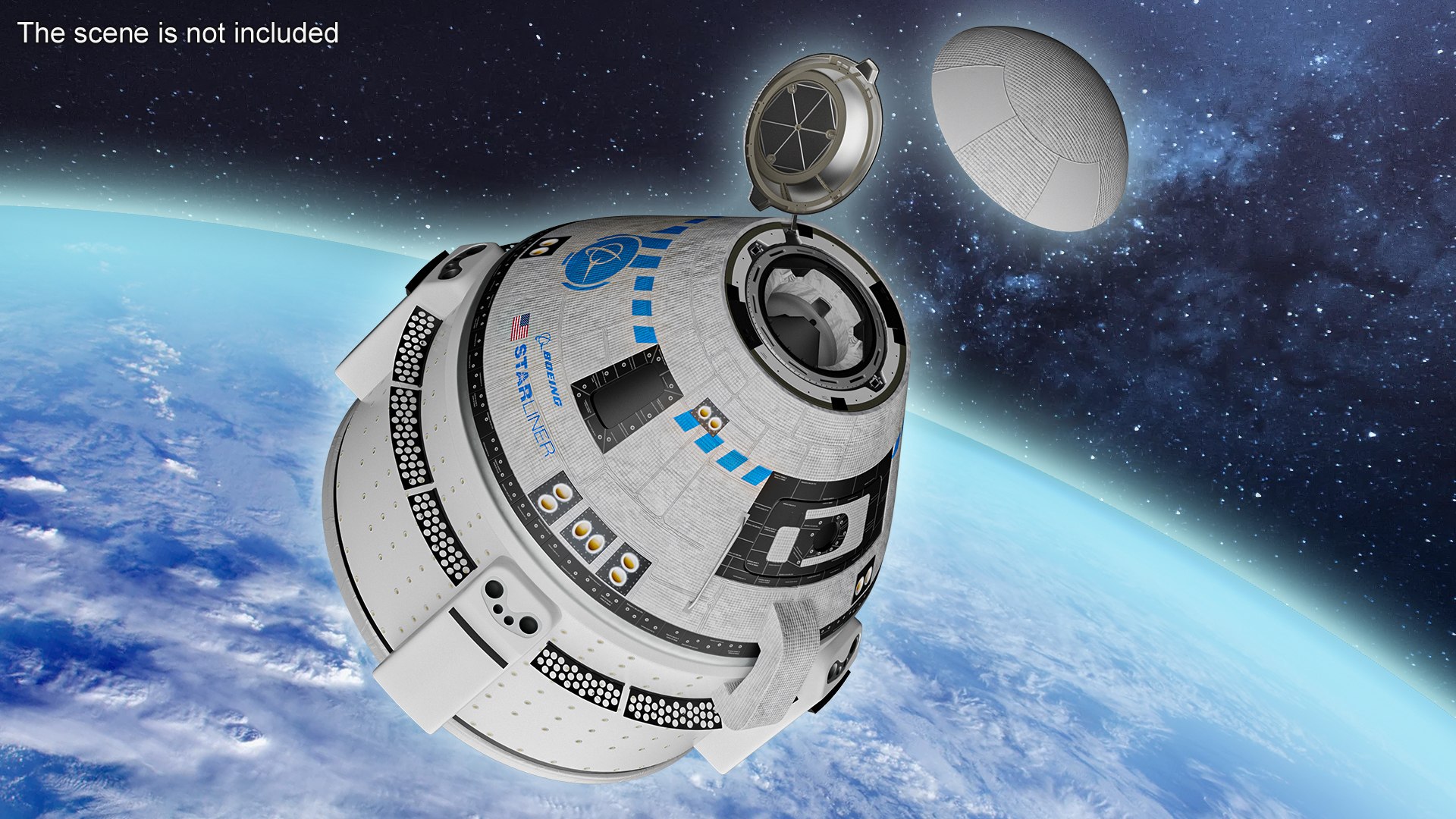 3D Model Boeing Starliner Spacecraft With Open Airlock - TurboSquid 2268784