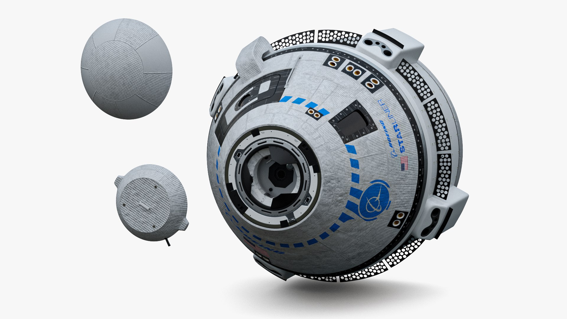 Boeing Starliner Spacecraft With Open Airlock - TurboSquid 2268784