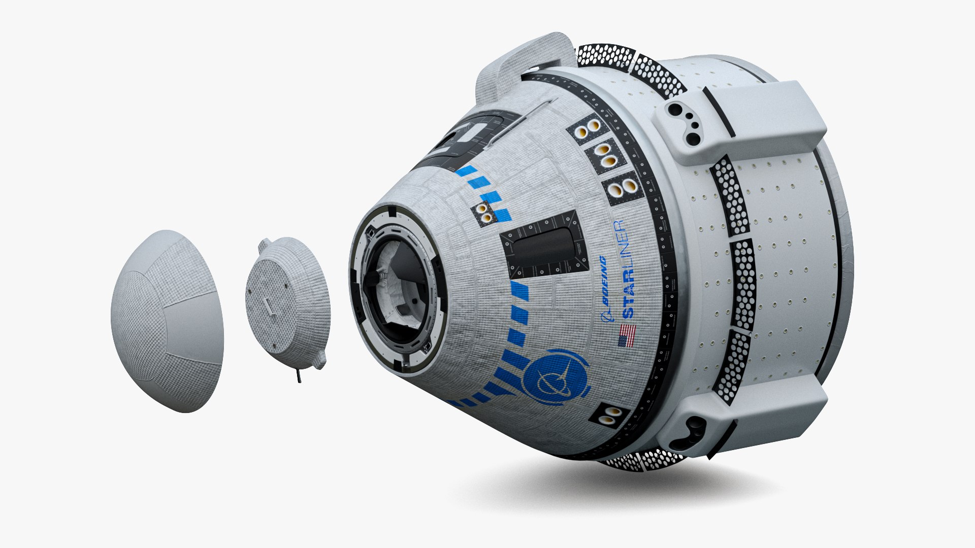 Boeing Starliner Spacecraft With Open Airlock - TurboSquid 2268784