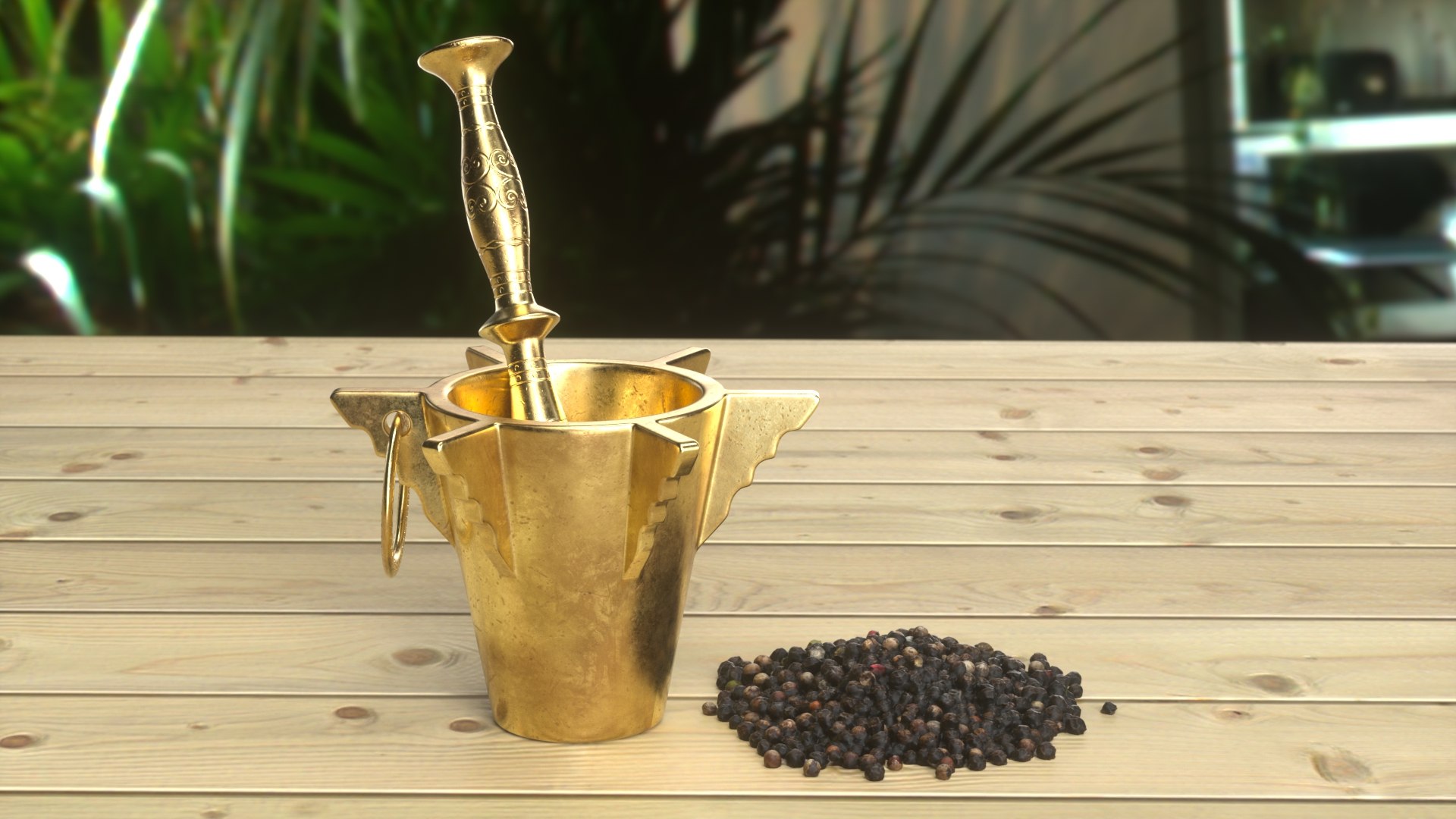 Traditional Moroccan Mortar And Pestle 3D Model - TurboSquid 2188752