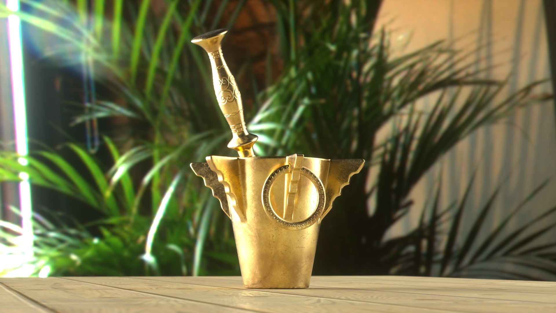 Traditional Moroccan Mortar And Pestle 3D Model - TurboSquid 2188752