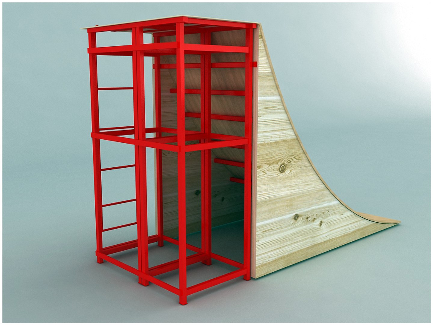 skate ramp - quarter 3d 3ds