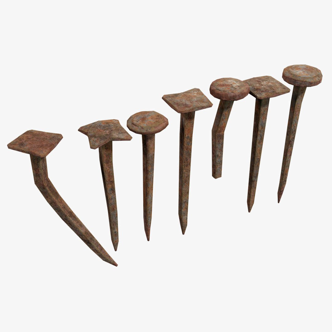 Heavy Rust Medieval Nails Model - TurboSquid 2354989