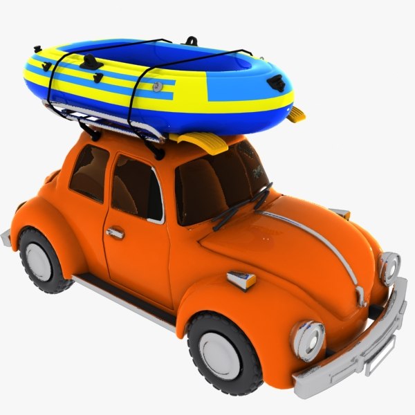 3ds max cartoon boat car